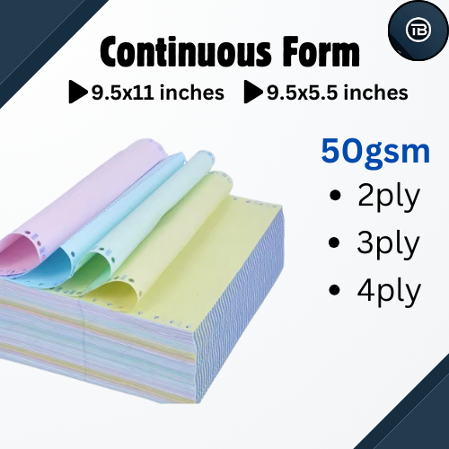 2ply, 3ply, 4ply Carbonless Continuous Computer Form 9.5X11inches | 9.5 ...