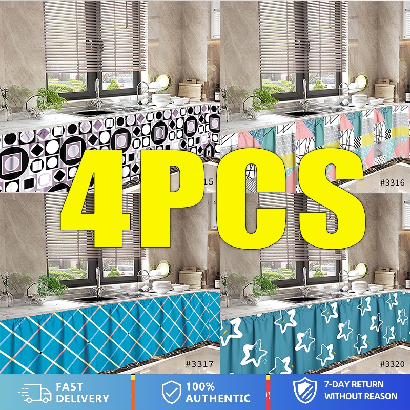 4PCS Curtain In Lababo 70*100cm Curtain Kitchen Sink Curtain Kurtina ...