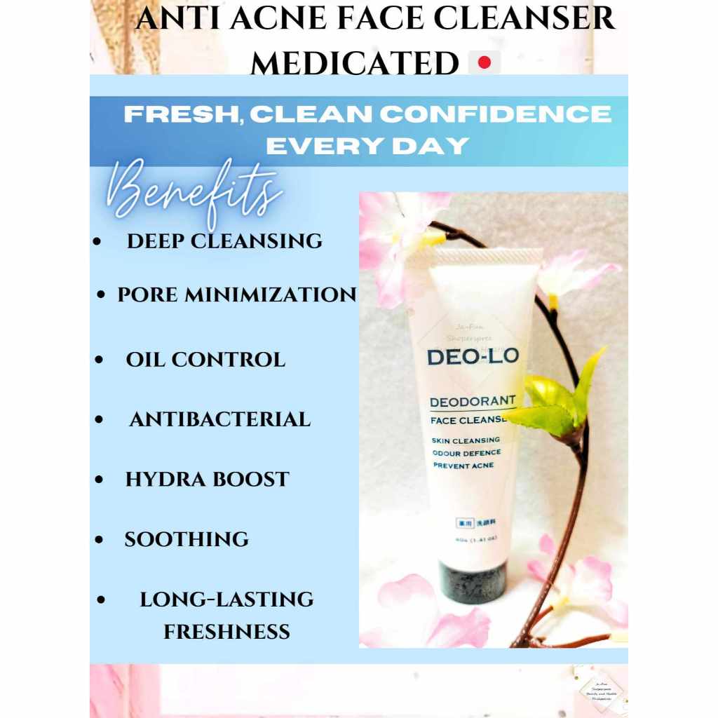 CLANSER ANTI ACNE OIL CONTROL MEN FACIAL CLEANSING DEO-LO JAPAN 40g ...