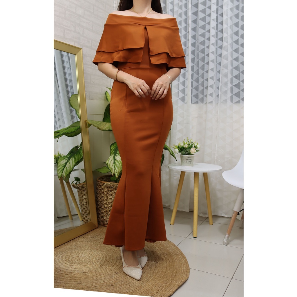 LONG GOWN FOR FORMAL EVENT WEDDING GUEST ATTIRE ENTOURAGE GOWN CIVIL ...