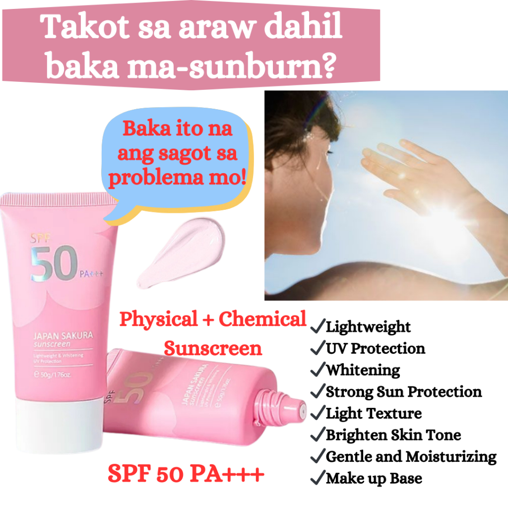 Sakura Sunscreen Spf 50 PA+++ Sunscreen for Oily Skin Brightening ...