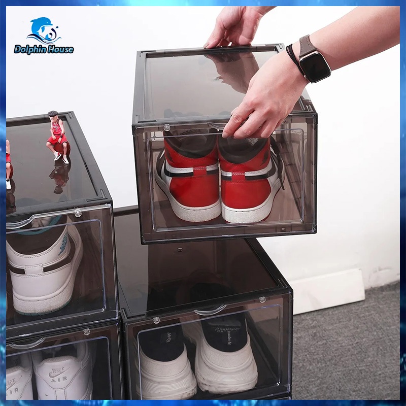 Large Size Colorful Shoe Storage Box Rack Organizer With Cover Foldable ...