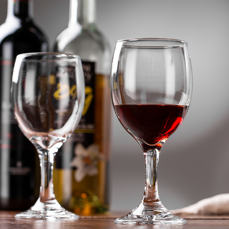 Gloreca Clear Soda Lime One Piece Custom Red Wine Glasses Goblet GL2004 ...