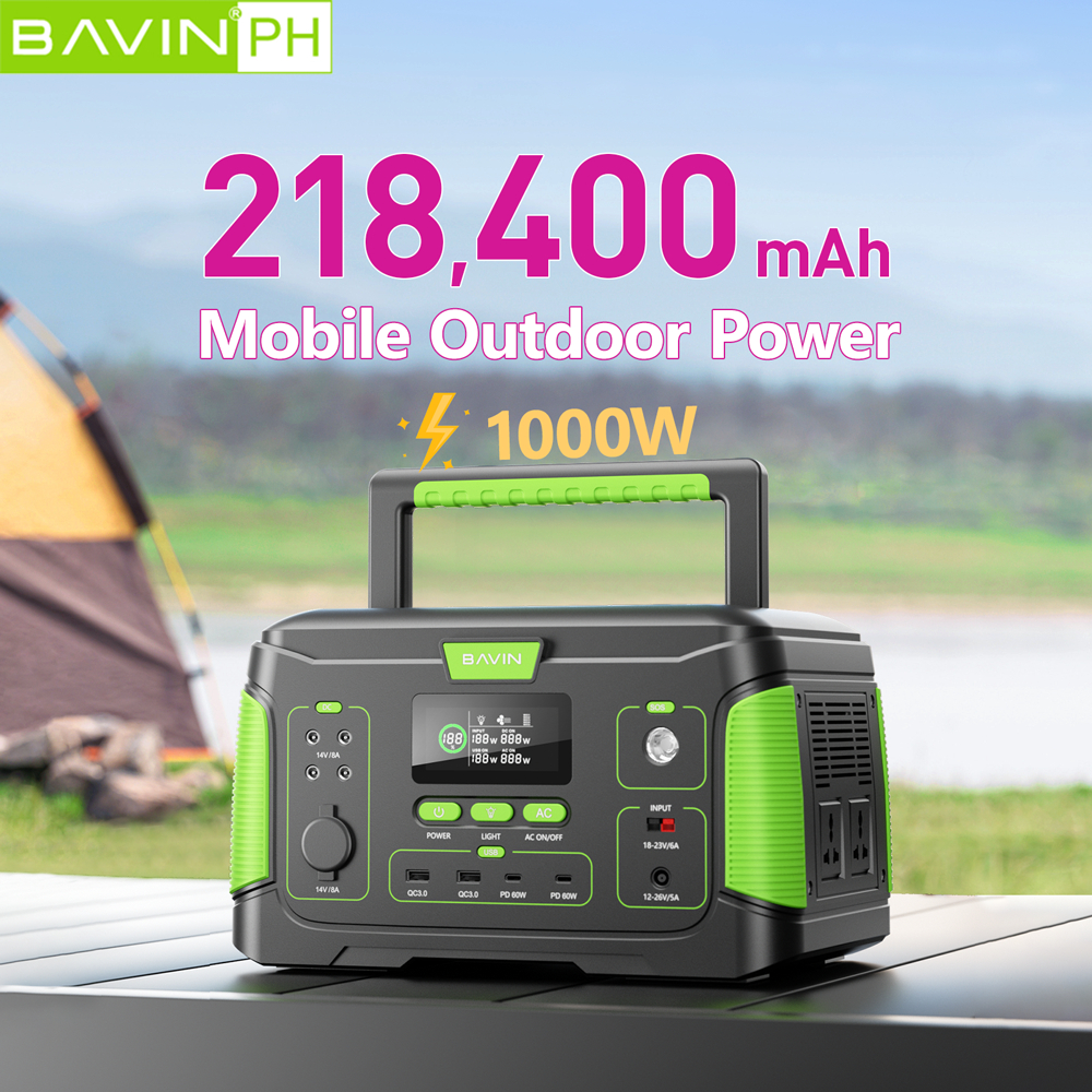 1000W Heavy Duty Power Supply Station Powerbank Mobile Outdoor Power Bank 650W BAVIN BST1000 ...