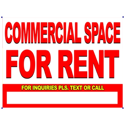 commercial space for rent tarpaulin 1.5ft x 2ft and 2x3ft | Shopee ...