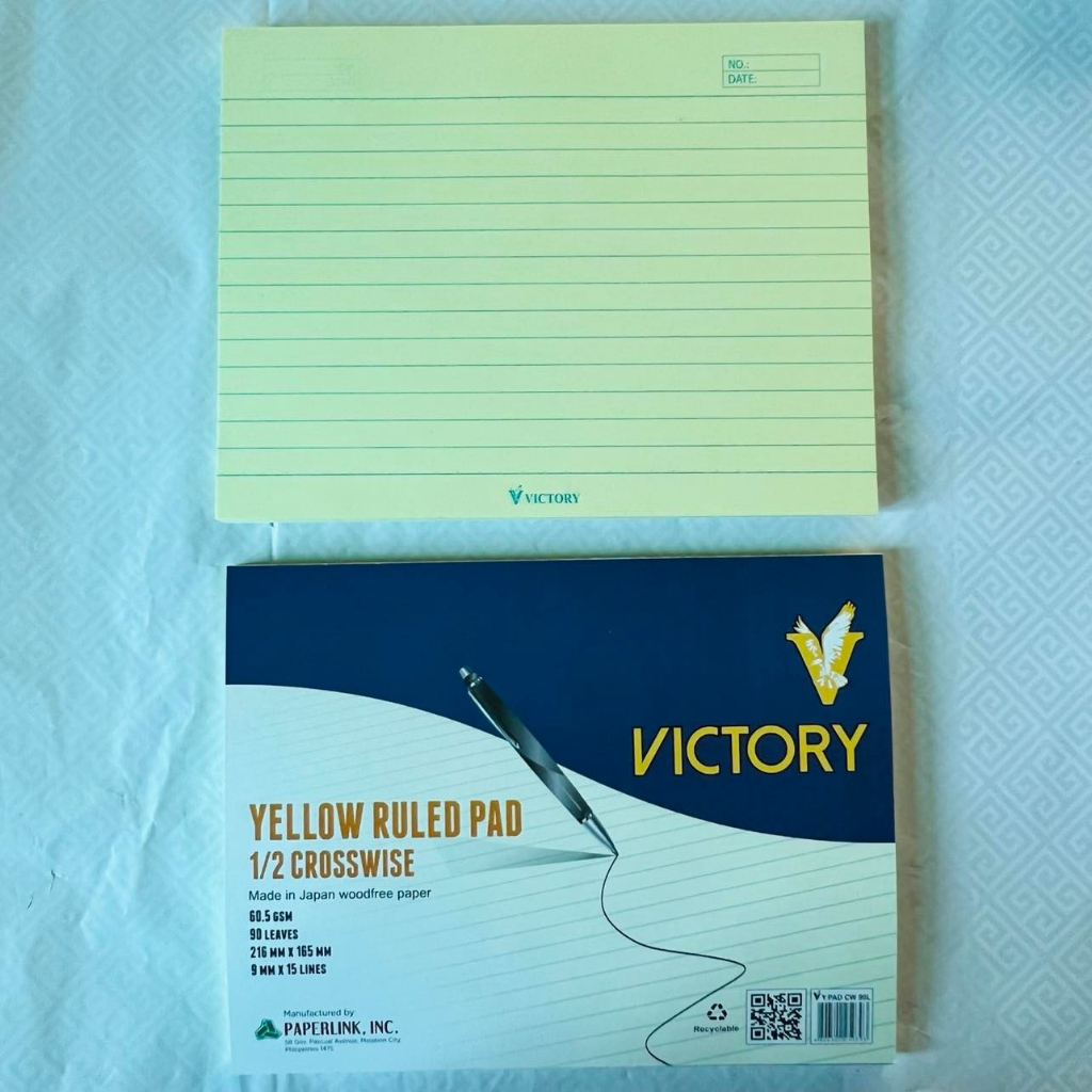 Victory Yellow Pad 1/4 | 1/2 Lengthwise | Whole Pad 90 Leaves ...