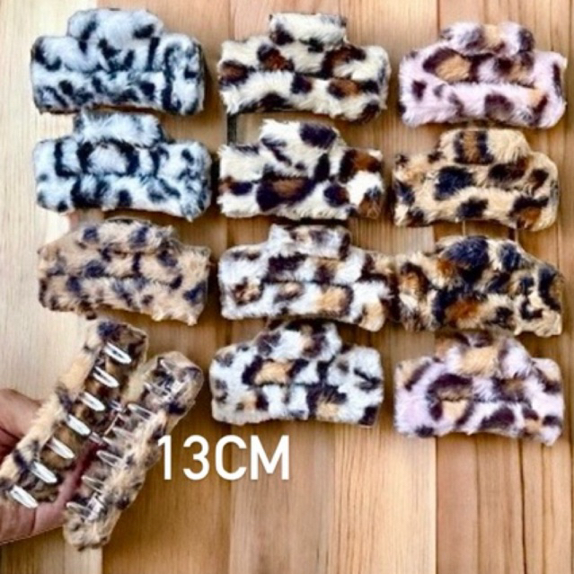 13cm or 11cm Korean Soft Furry Hair Claws Faux Fur Hair Clip Big Clamps ...