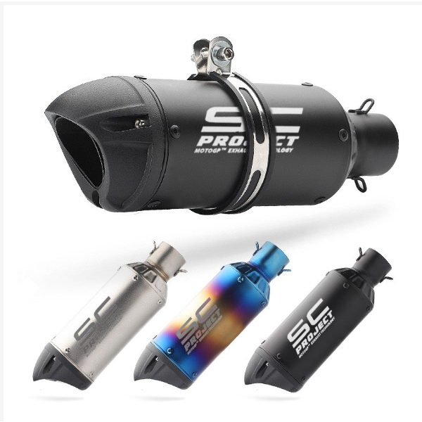 (Spot) SC Motorcycle Exhaust Muffler Pipe 51mm Universal Silencer ...