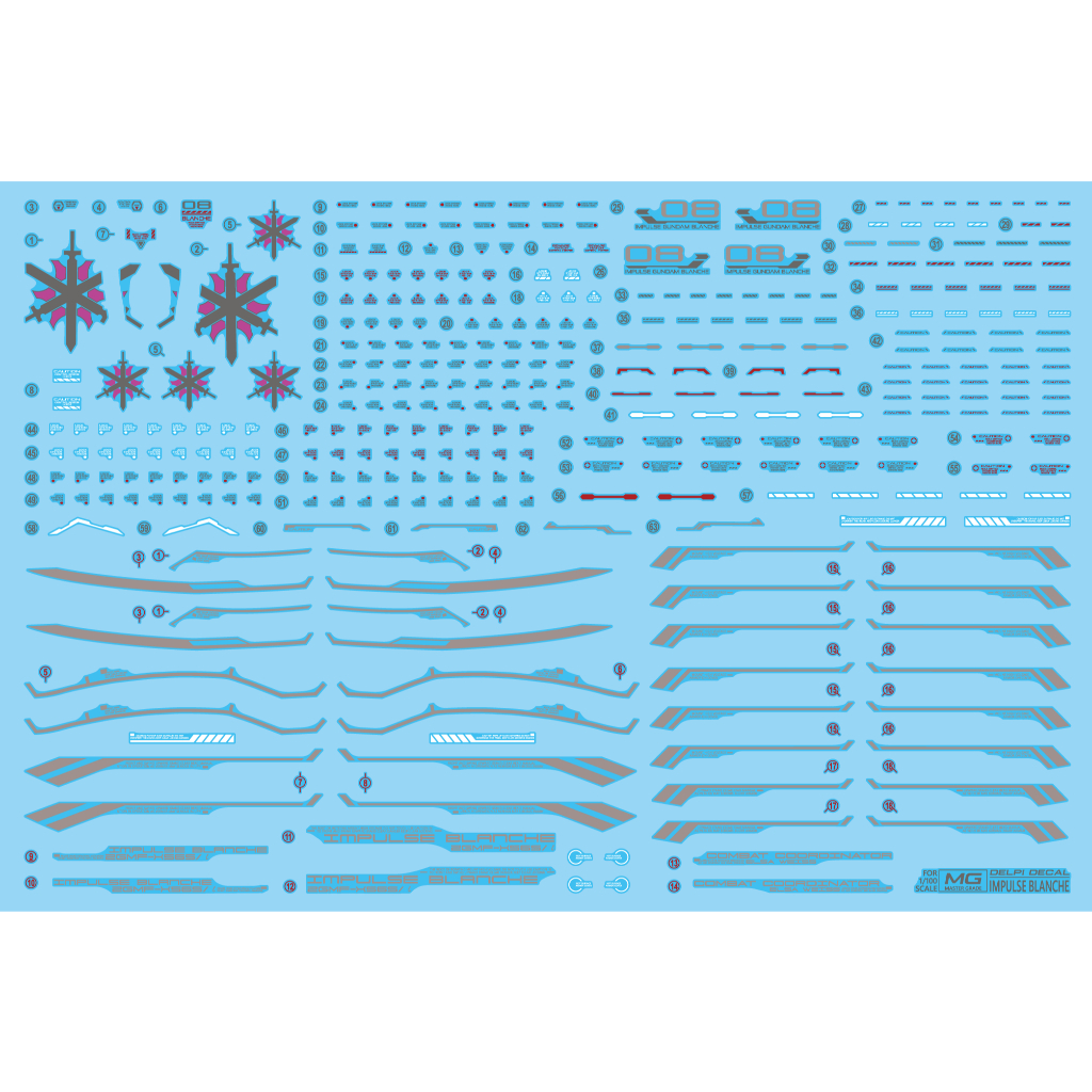 Delpi Decal MG Impulse Blanche Waterslide Decals | Shopee Philippines
