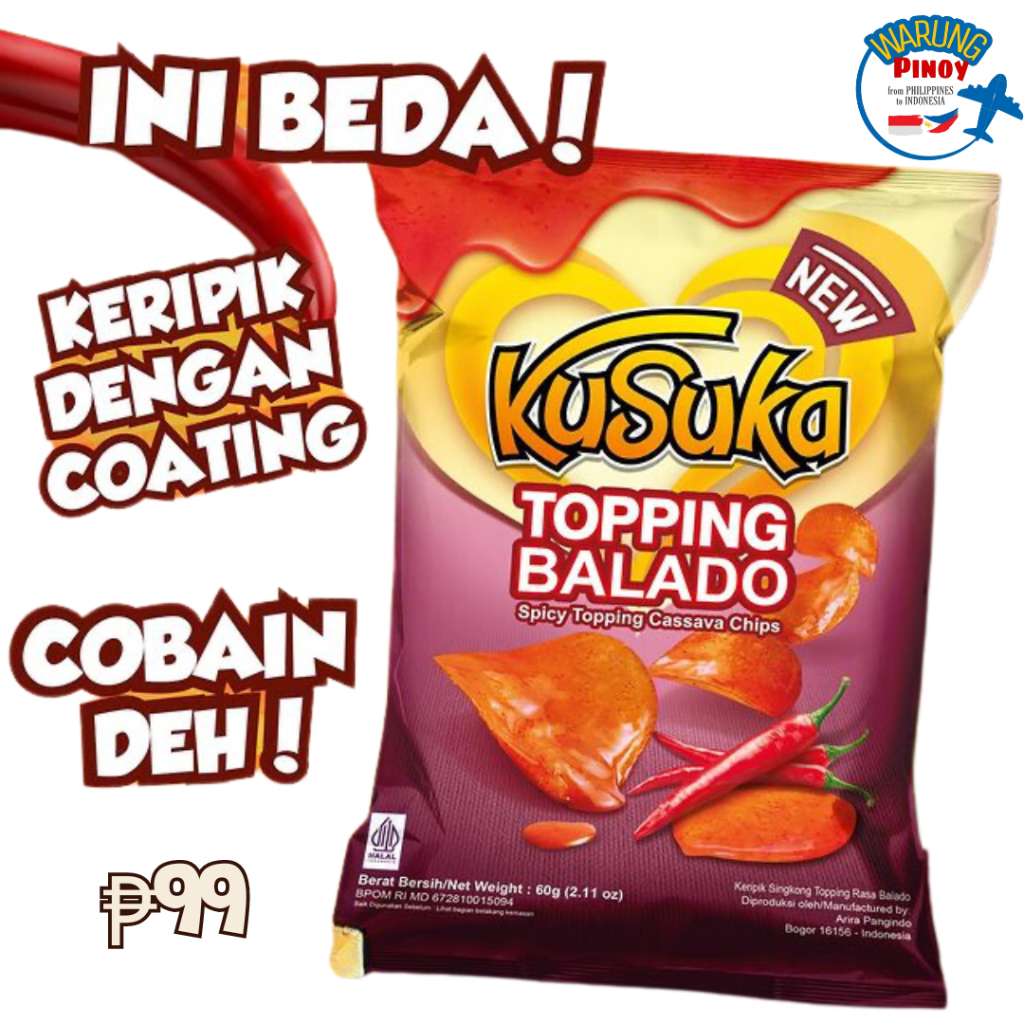 Kusuka Hot Spicy Chili Cassava Chips Original Indonesia Snacks Keripik ...