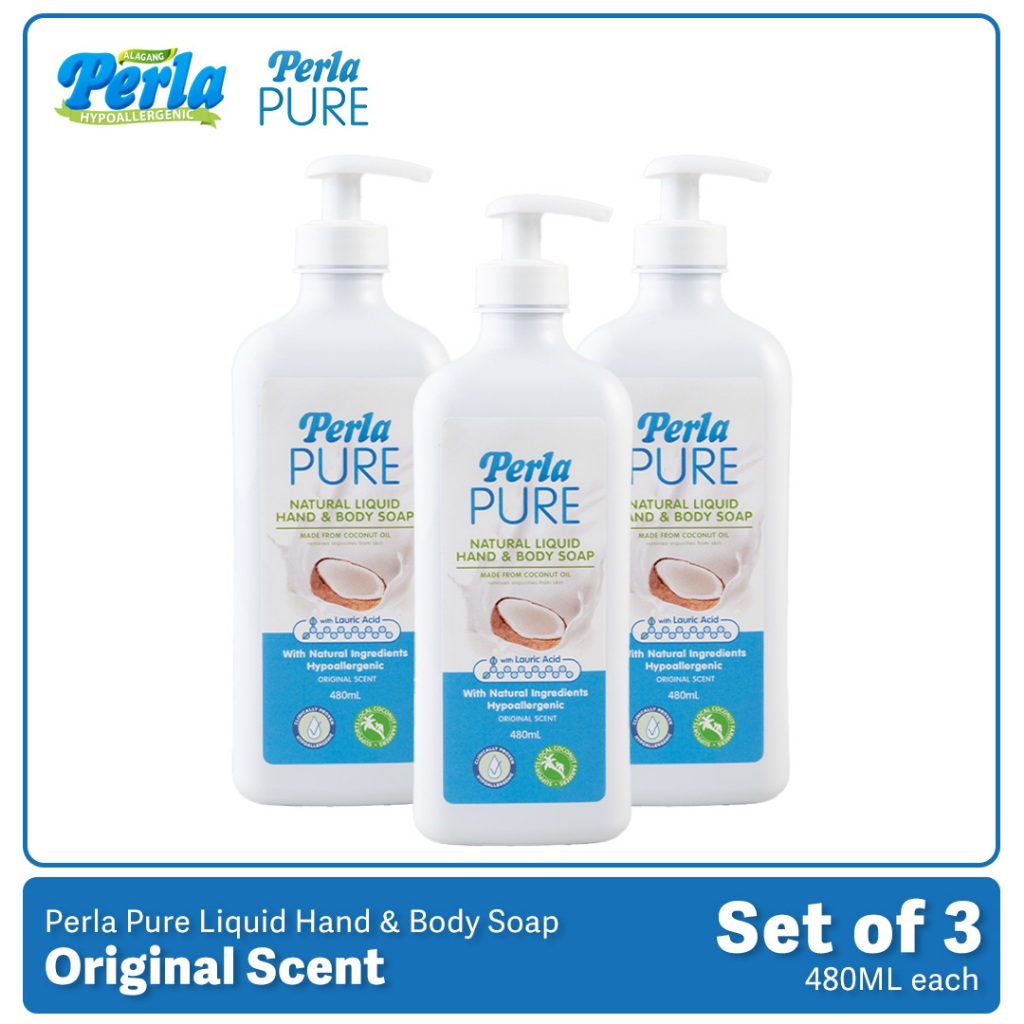 Perla Pure Liquid Hand & Body Soap Bundle of 3 | Shopee Philippines