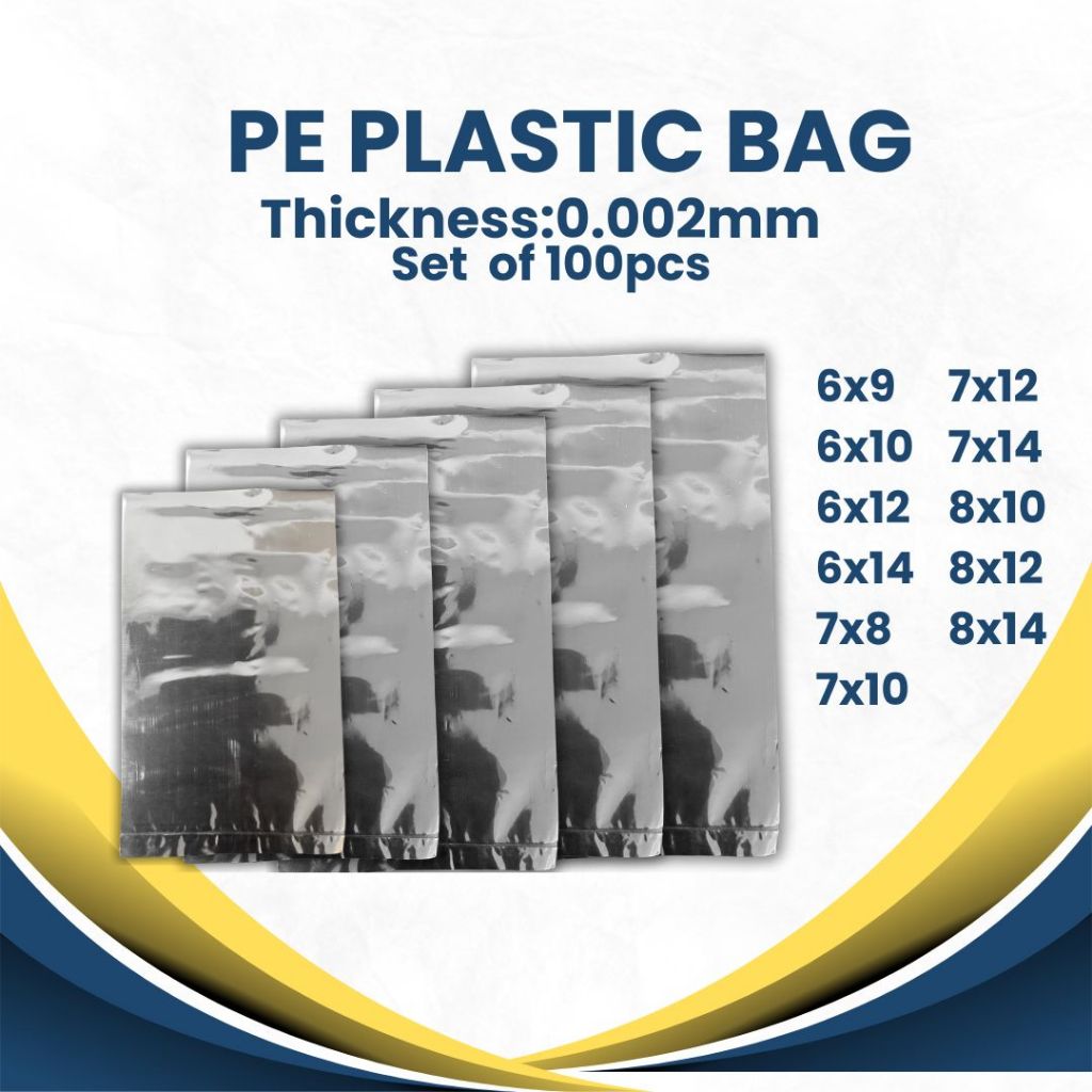 Thick PE Plastic Bags 0.002 (100pcs) (6 to 8 Inches) | Shopee Philippines