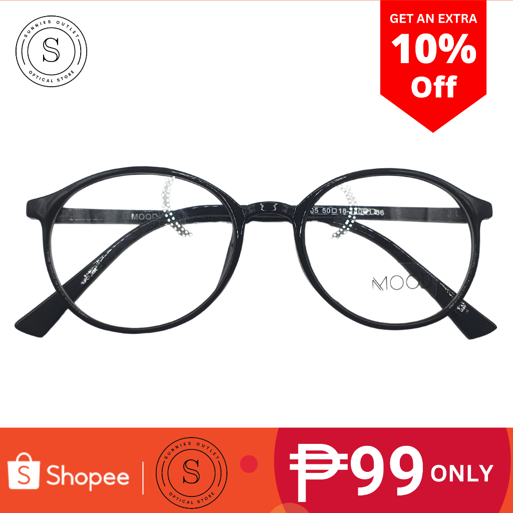 SunniesOutlet Basic Round Plastic Eyeglasses Specs Frames Unisex ...