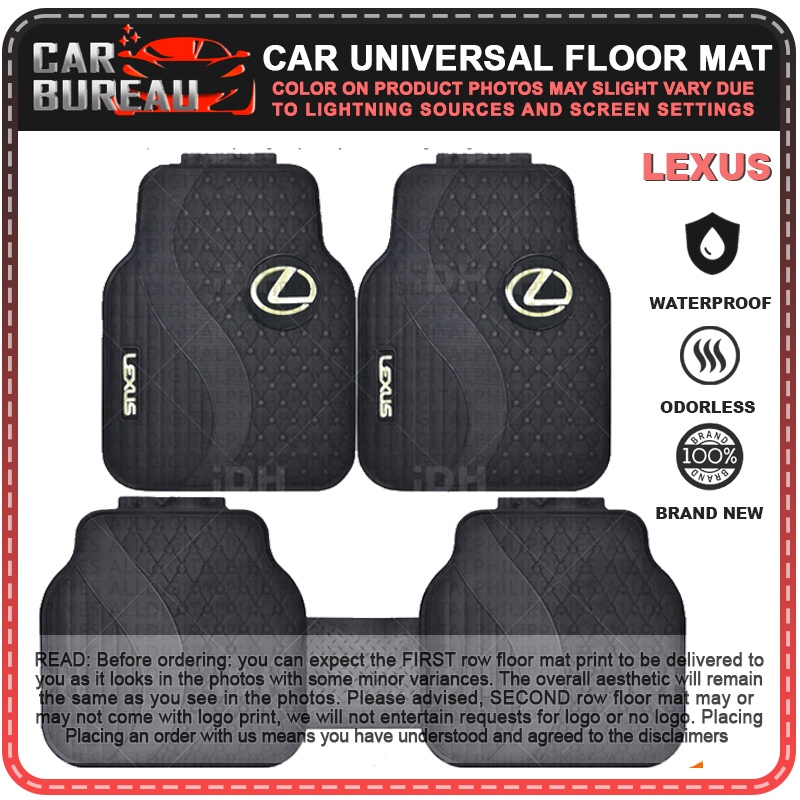 LEXUS Universal Car Matting Universal Floor Mat Premium Rubber Mat - 3 ...