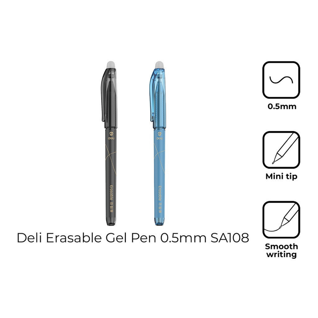 Deli Erasable Gel Pen 0.5mm 1PC SA108 | Shopee Philippines