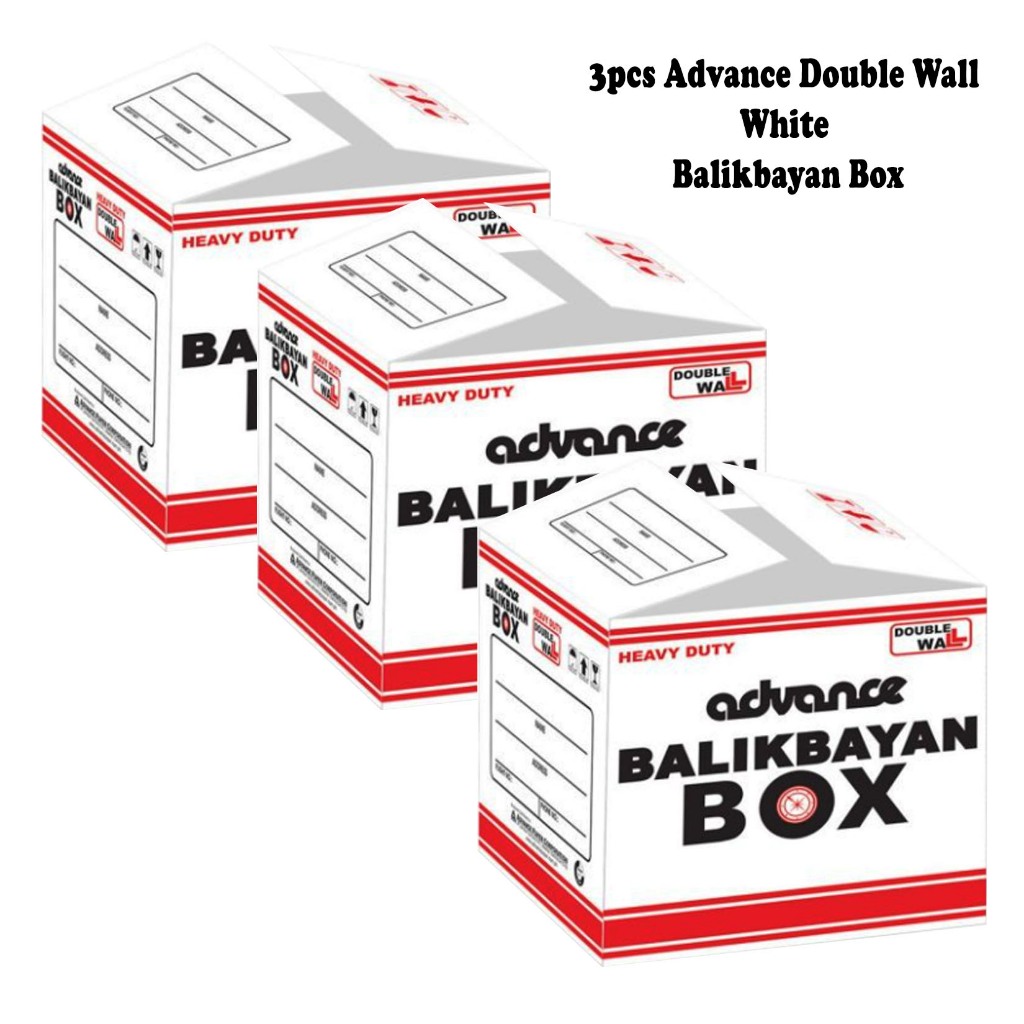 3pcs Pieces Double Wall White Heavy Duty Balikbayan Box Storage Box ...