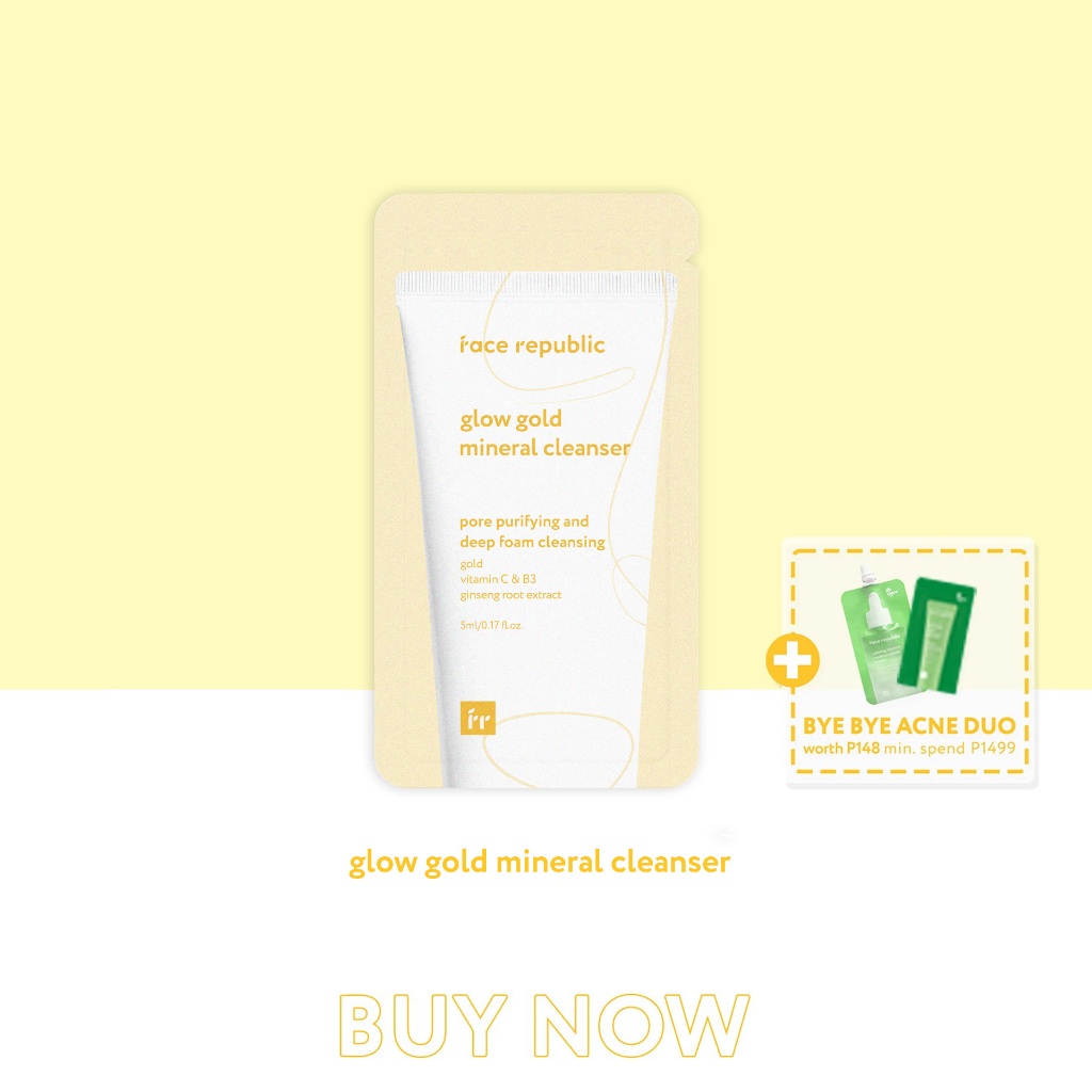 Face Republic Glow Gold Mineral Cleanser 5mL | Shopee Philippines