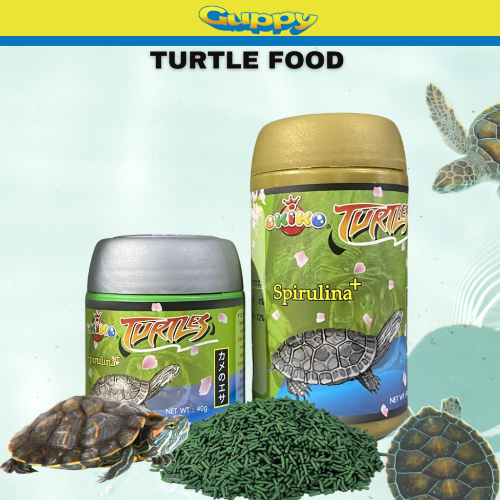 OKIKO TURTLE FOOD / PELLETS WITH SPIRULINA (MADE IN THAILAND) 40g & 80g ...