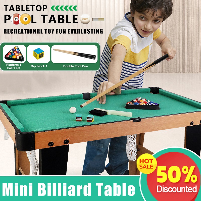 Mini Billiard Table for Kids 120cm Adjustable Metal Legs Billiard Table ...