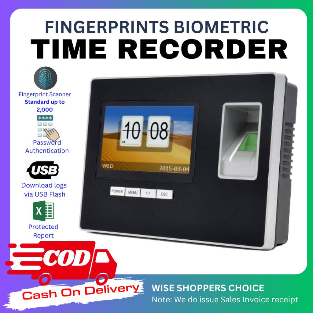 BIOMETRIC Fingerprint Time and Attendance Machine, Biometric finger ...