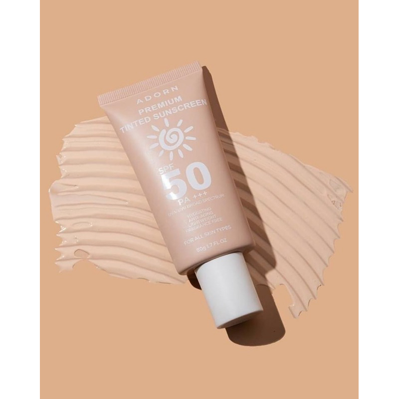 Adorn Premium Tinted Sunscreen SPF50 | Shopee Philippines