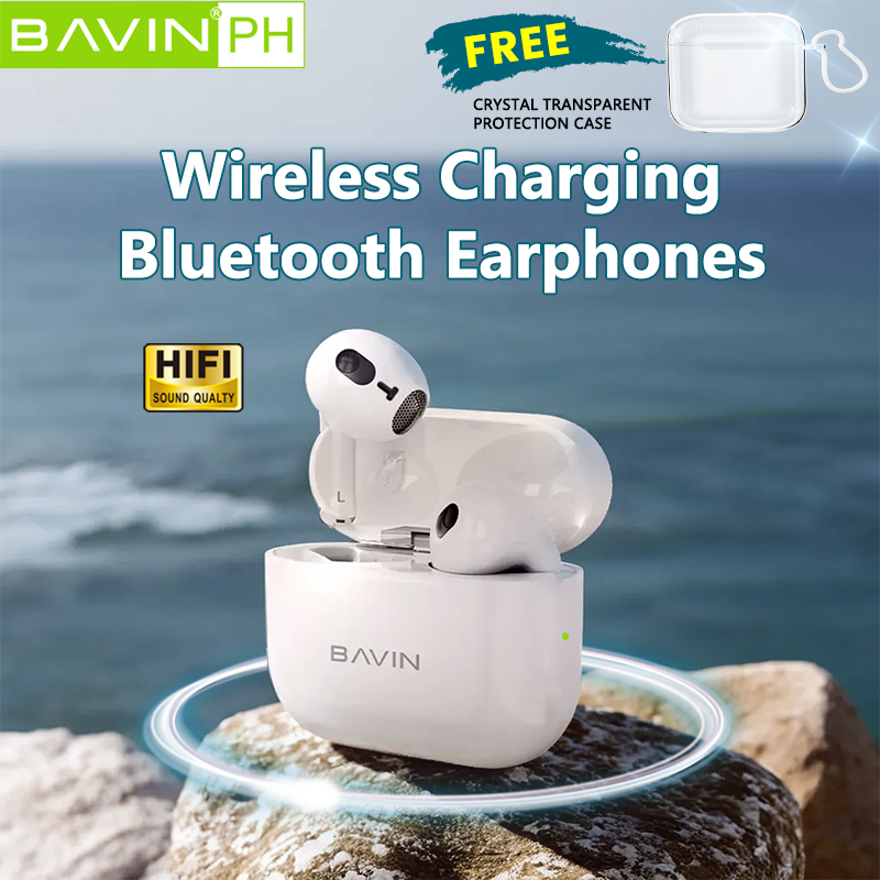 BAVIN BA37 HiFi TWS Wireless Bluetooth Earphone Wireless Charging ...