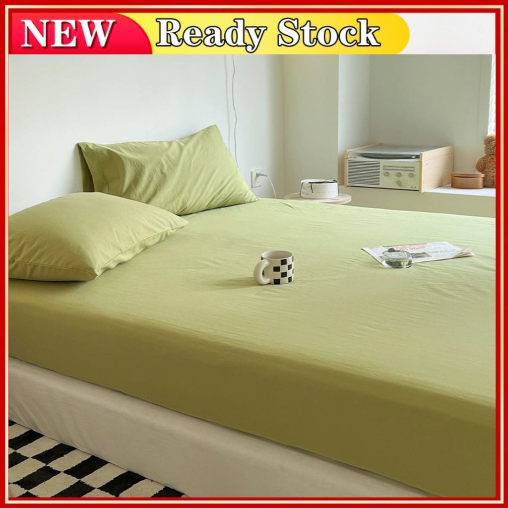 New!! 3in1 Garterized Bedsheets Semi Cotton (2pcs pillow case+1fitted ...