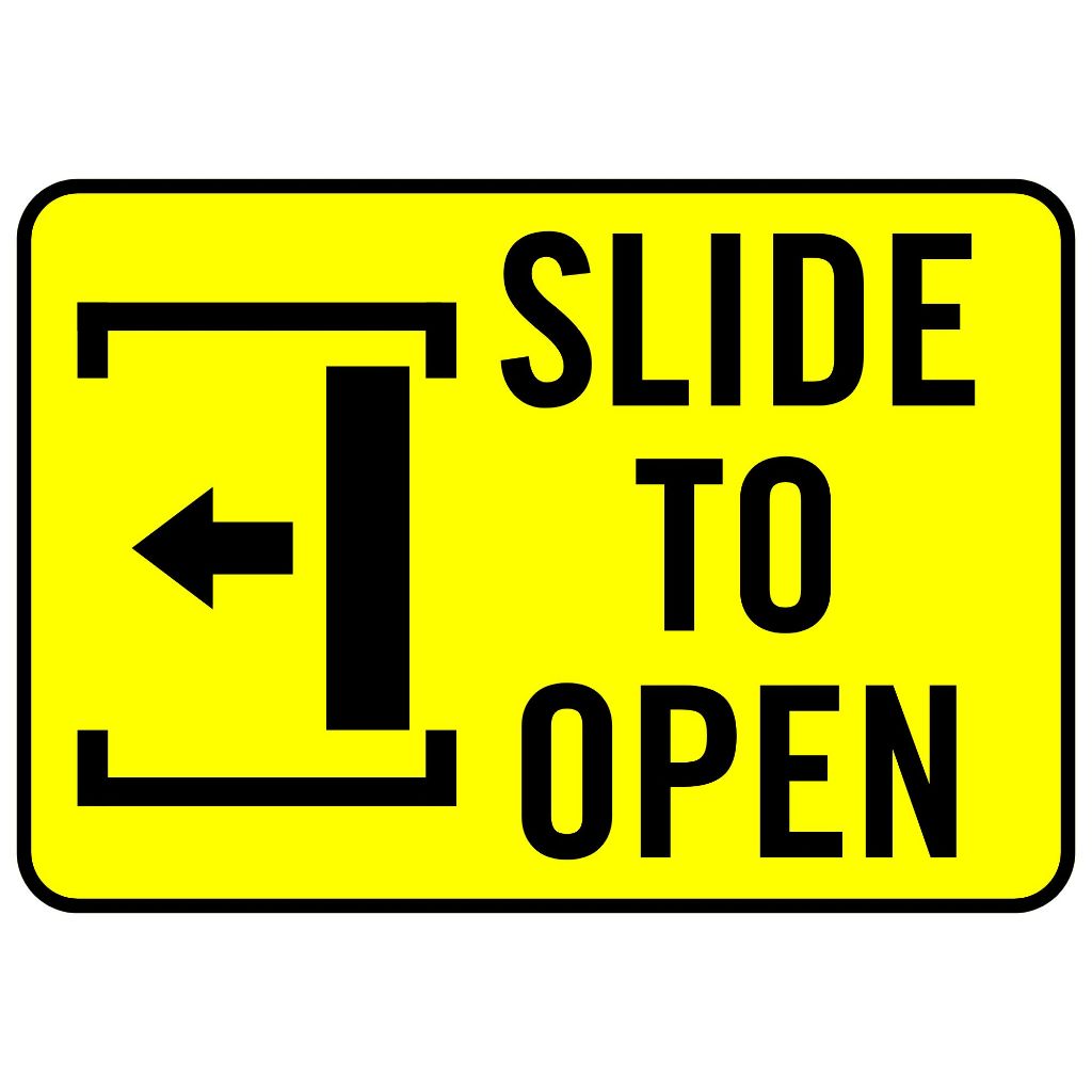 Slide To Open | A4 size Laminated Signage | Shopee Philippines