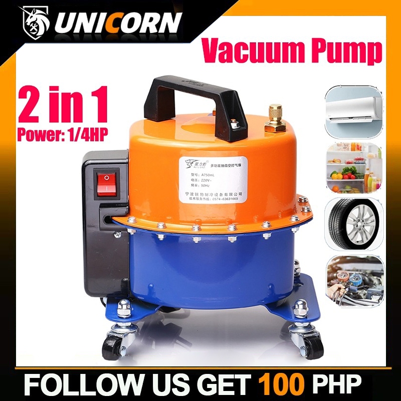 Unicorn Vacuum Pump 2 in 1 New Generation for Vacuuming and Pumping Air / Car Air Conditioning ...