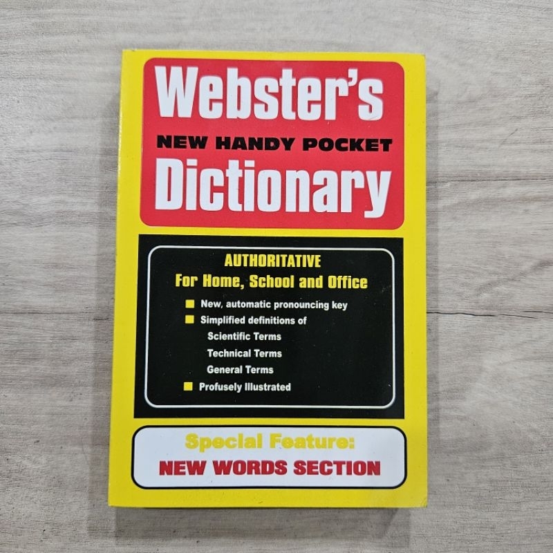 WEBSTER'S new handy pocket DICTIONARY (new word section) | Shopee ...