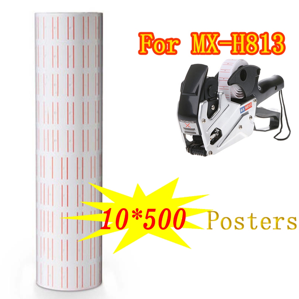 10 rolls single-row price tag paper 550 pcs/roll good viscosity code ...