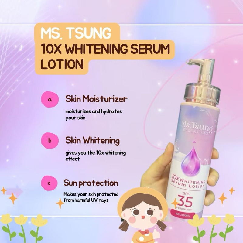 Ms Tsung Essentials 10x Whitening Serum Lotion SPF30 | Shopee Philippines