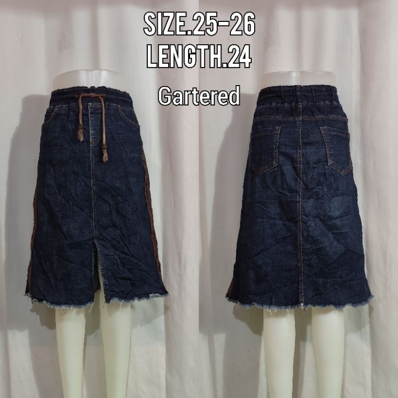 B45 PRELOVED DENIM SKIRT LONG | PALDA 3 | Shopee Philippines