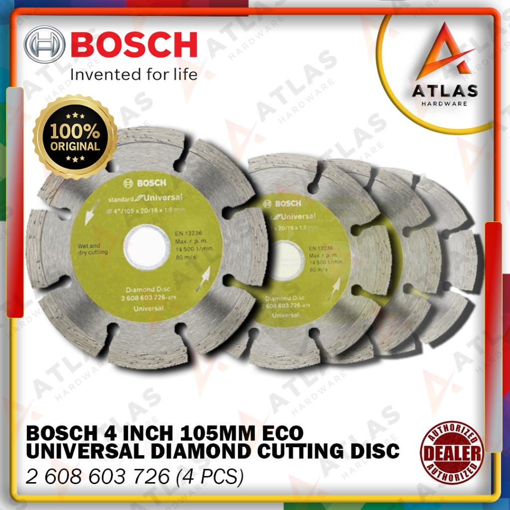 Bosch 4 Inch 105mm Eco Universal Diamond Cutting Disc 2608603726 ...