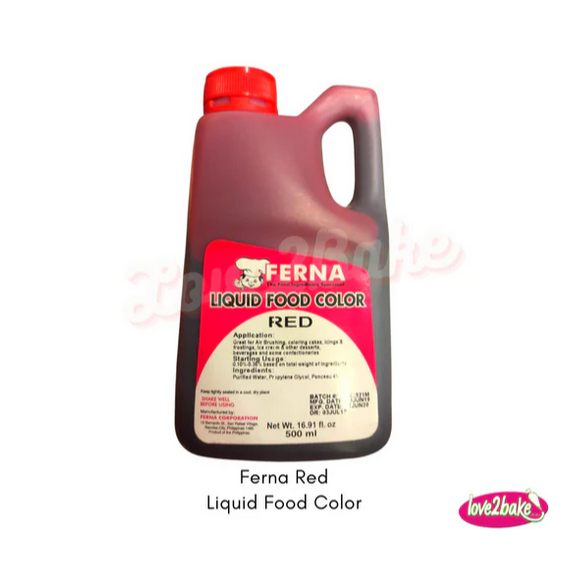 500ml Ferna RED Liquid Food Color | Shopee Philippines