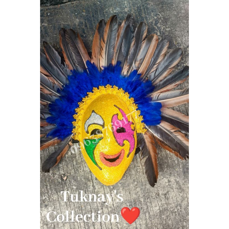 Ati-atihan maskara festival Costume. / brown feathers | Shopee Philippines