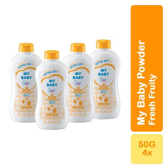 MY BABY (Baby Powder) Fresh & Moist 50g x 4s Bundle with freebies ...