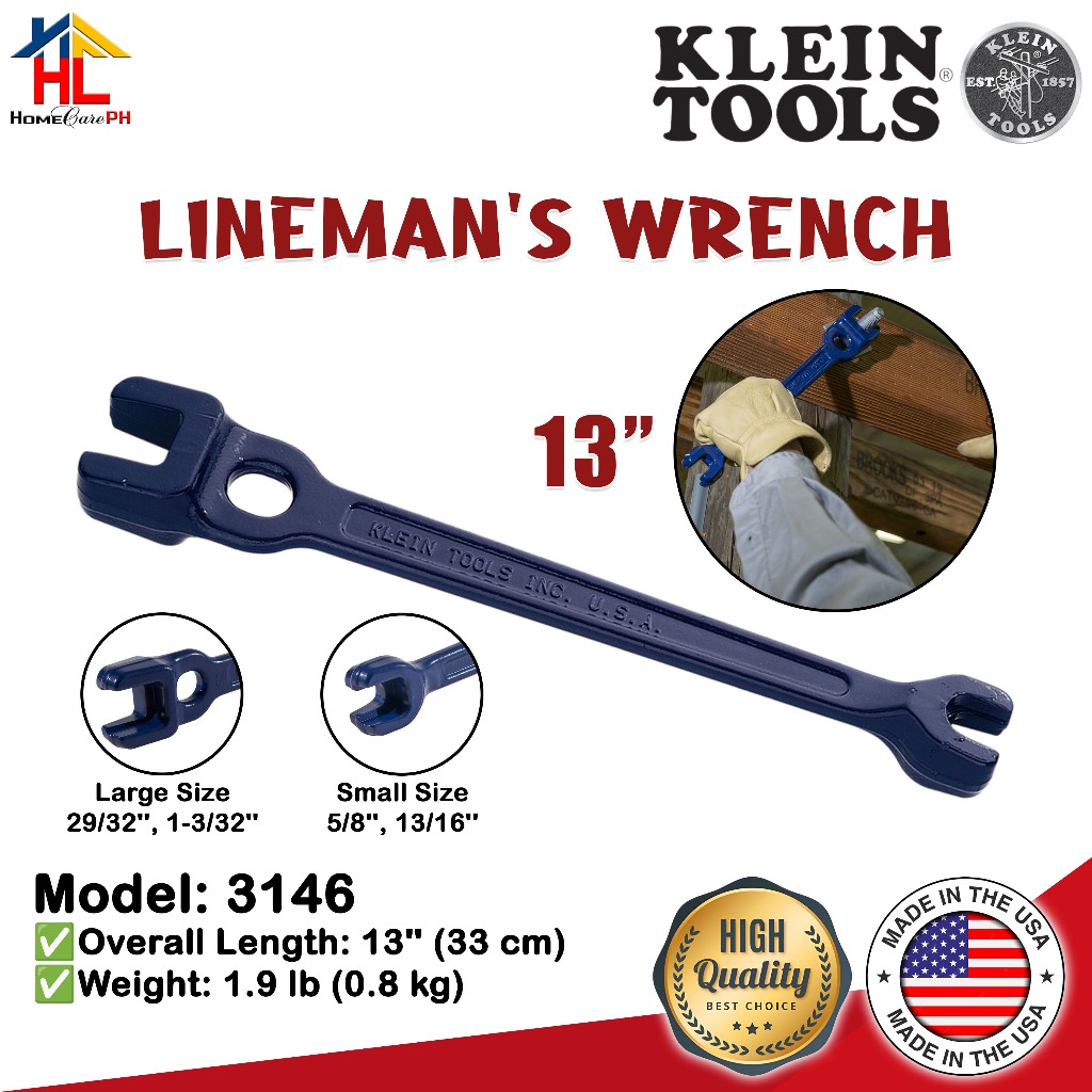 Klein Tools Lineman's Wrench 13 inches 3146 | Shopee Philippines