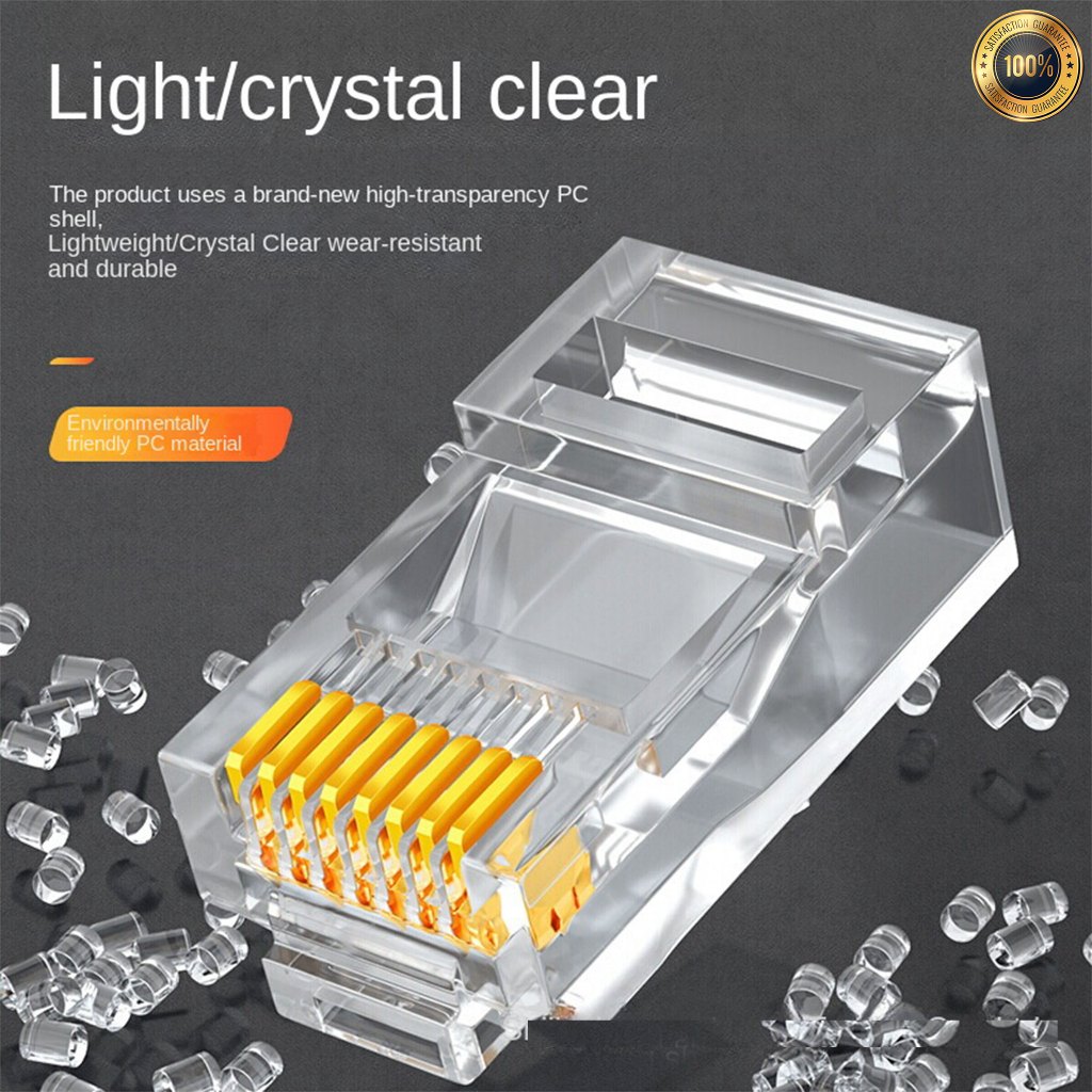 CAT6 FTP RJ45 Passthrough/Pass through Unshielded Modular Plug RJ45 ...