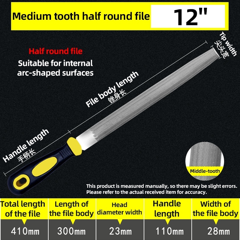 Redtool 1PCS 8/ 12 inch Steel file Woodworking Rasp Files Polished File ...