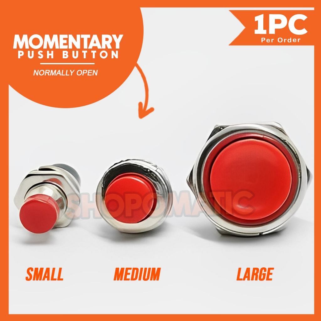 SHOPO Momentary Push Button Switch NO – Ideal for DIY Electronics ...