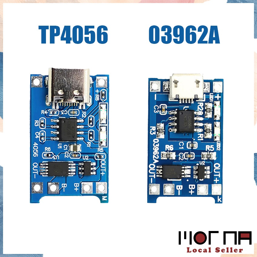 18650 Charging Board With Protection Micro/Type-c 5V 1A TP4056 03962A ...