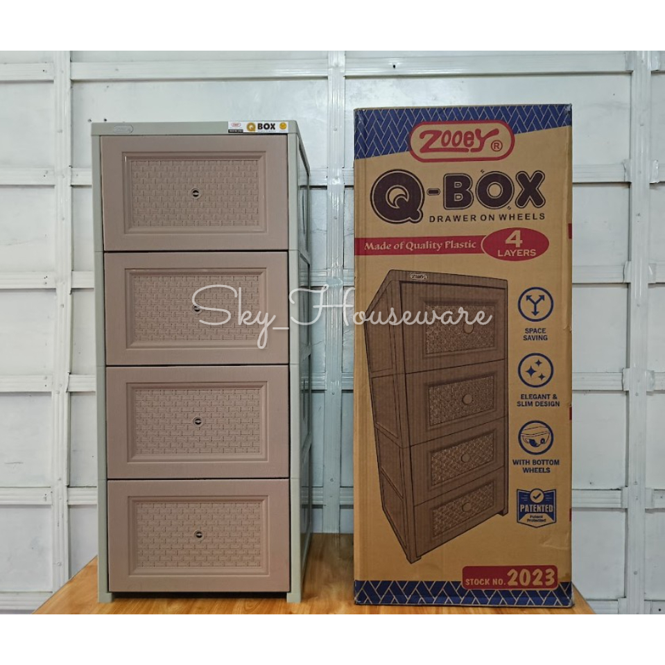 Zooey Q.Box 4 Layer Multi Purpose Drawer Organizer with Wheels #2023 | Shopee Philippines