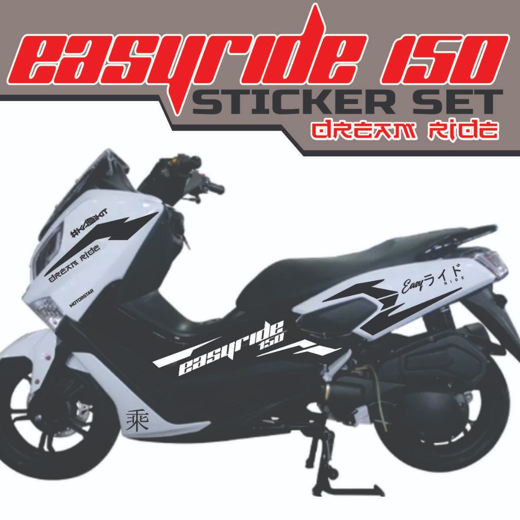 Motorstar Easyride RN 150 Sticker Decals Set Waterproof Water Resistant ...