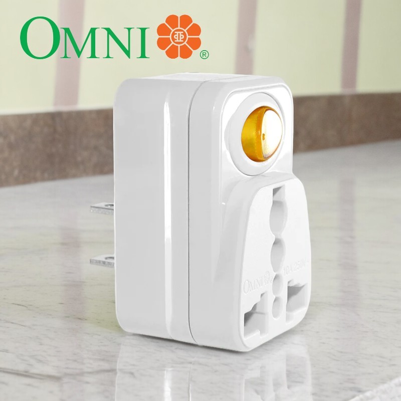 OMNI Socket Adapter - 10A 250V, Universal Compatibility with Multiple ...