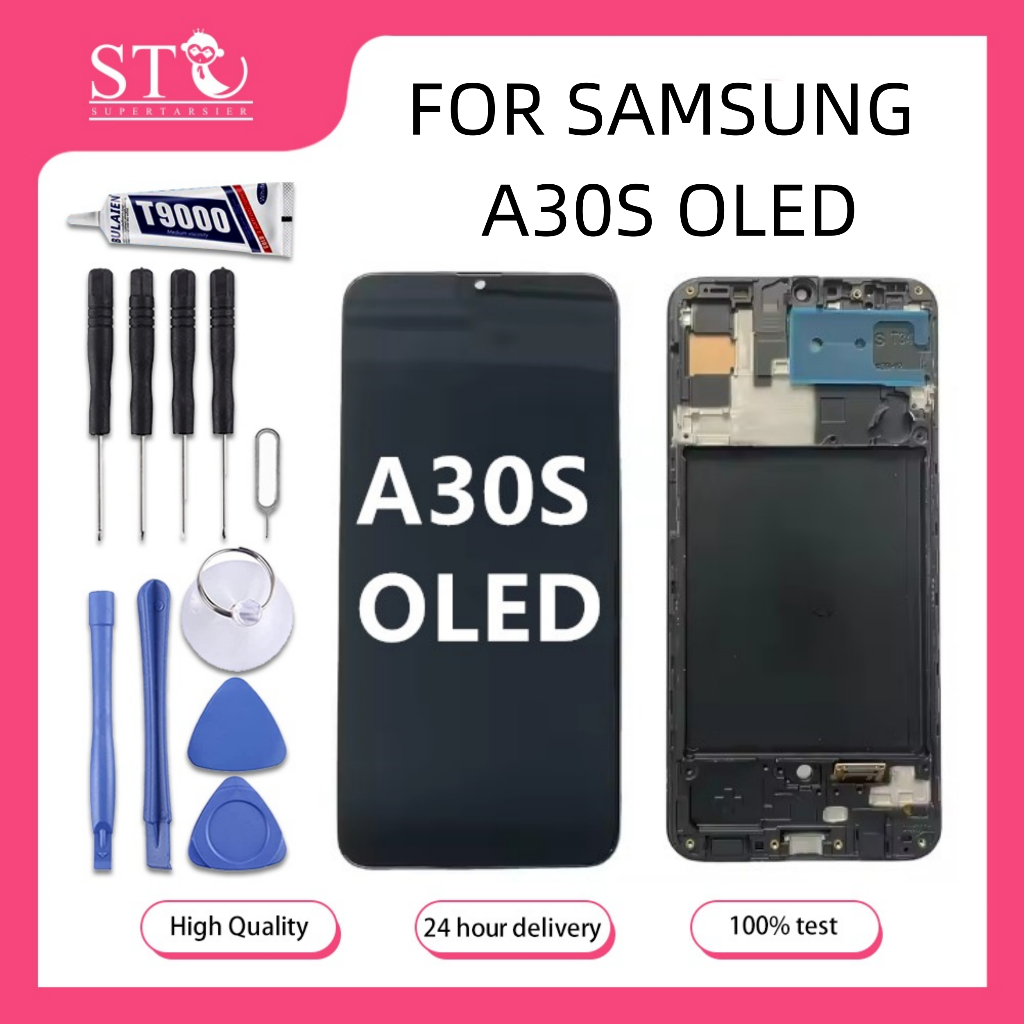 For Samsung Galaxy A30S A30M LCD OLED With Frame Display Touch Screen ...