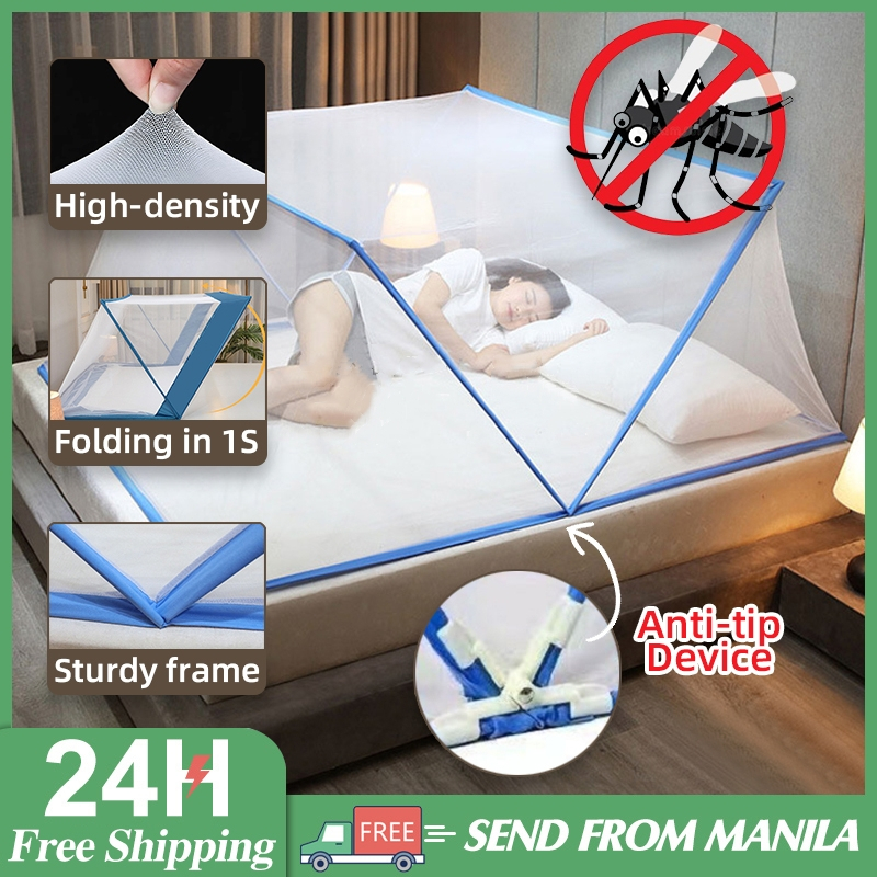 Foldable Mosquito Net Family Size 1.8 King/1.5 Queen Bed Kulambo ...