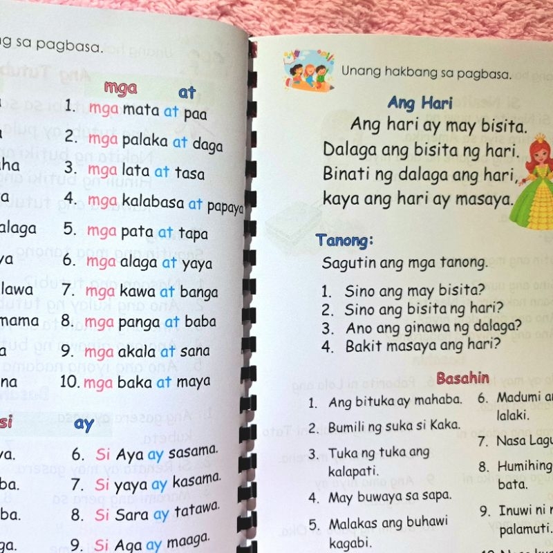 Unang Hakbang sa Pagbasa/ Reading for Beginners Ringbind Workbook A4 size | Shopee Philippines