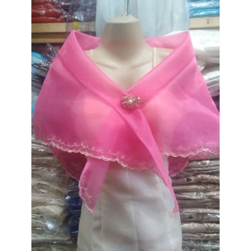 filipiniana alampay with brooch | Shopee Philippines