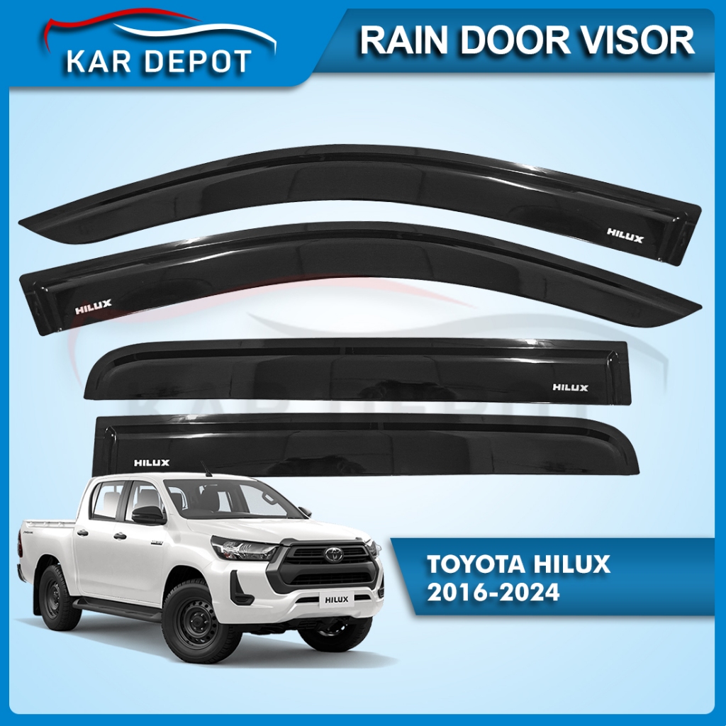 Toyota Hilux 2016-2024 Black Rain/Sun Guard Window Visor | Shopee ...